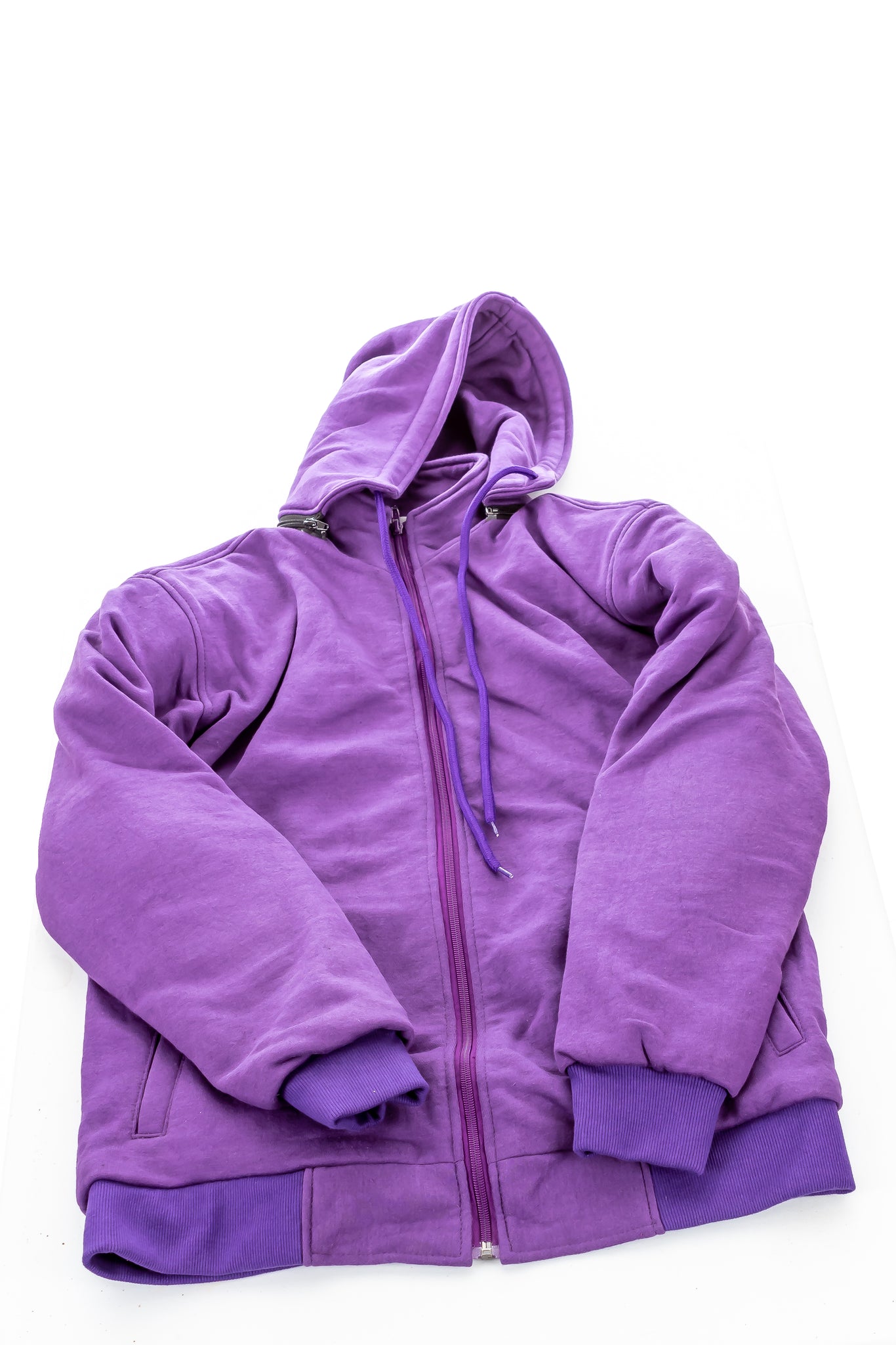 Armored Motorcycle Sweatshirt with Removable Hood – SportBike Chic™